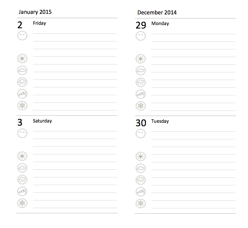 Philofaxy: Diary Inserts 2015